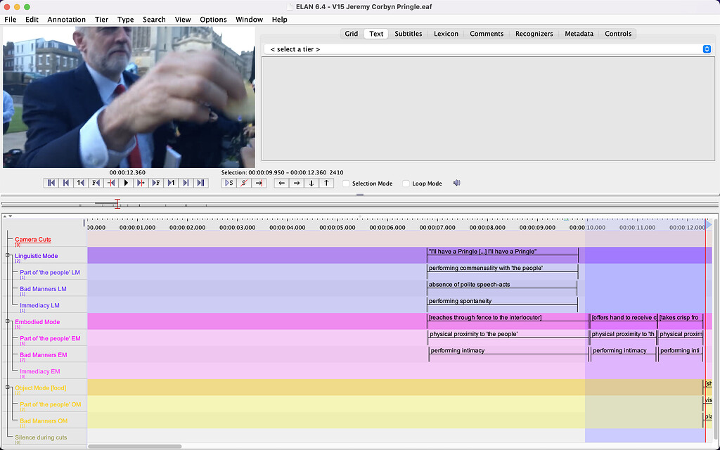 Wrapping annotation text - ELAN - The Language Archive Forums